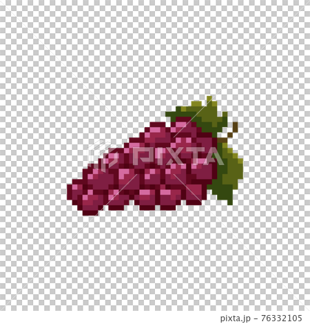 Pixel art red grapes icon. Isolated pixel bunch... - Stock Illustration ...