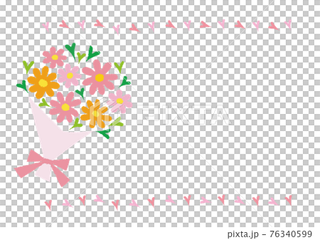 bouquet, bunch of flower, frame - Stock Illustration [76340599] - PIXTA