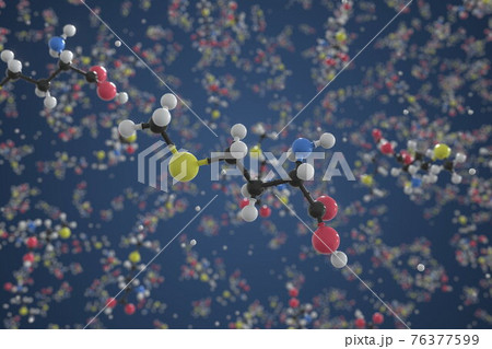 Methionine molecule, scientific molecular...のイラスト素材 [76377599] - PIXTA