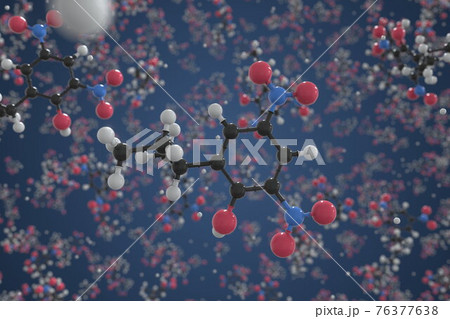 Dinoseb molecule, ball-and-stick molecular...のイラスト素材 [76377638] - PIXTA