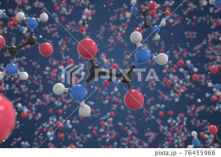 Molecule of oxamide, ball-and-stick molecular...のイラスト素材 [76455966] - PIXTA