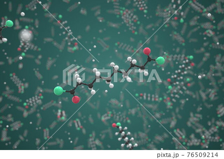 Sebacoyl chloride molecule made with balls,...のイラスト素材 [76509214] - PIXTA