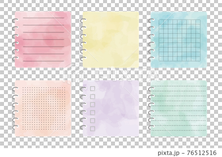 Cute notebook set with watercolor texture... - Stock Illustration ...