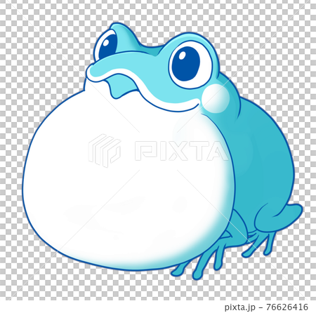 Two-color illustration of an inflated frog - Stock Illustration ...