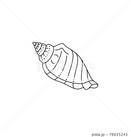 Clam Shell Outline Tattoo