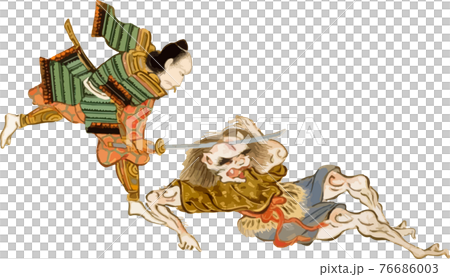 Samurai who defeats the white demon - Stock Illustration [76686003] - PIXTA