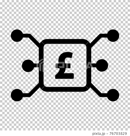Digital pound sign icon vector currency symbol... - Stock Illustration ...