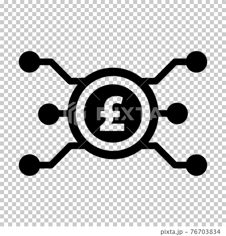 Digital pound coin icon vector currency symbol... - Stock Illustration ...