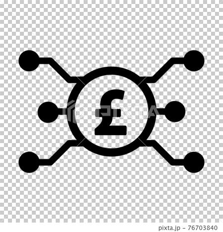 Digital pound sign icon vector currency symbol... - Stock Illustration ...