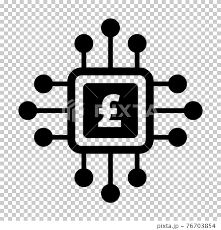 Digital pound currency icon vector symbol for... - Stock Illustration ...