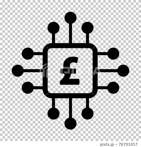 Digital pound sign icon vector currency symbol... - Stock Illustration ...