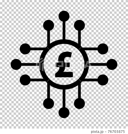Digital pound money icon vector currency symbol... - Stock Illustration ...