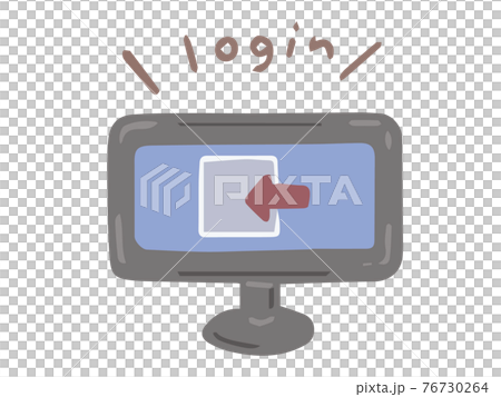 Illustration to log in with a personal computer - Stock Illustration ...