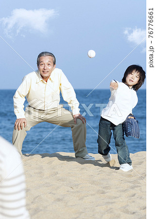 Family Playing Baseball