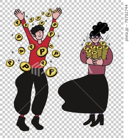 Those who got a lot of points - Stock Illustration [76782744] - PIXTA