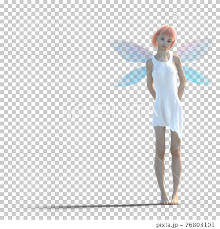 Beautiful leg angel perming 3DCG illustration... - Stock Illustration ...