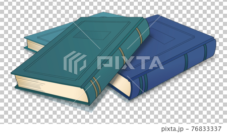 Three overlapping hardcover books - Stock Illustration [76833337] - PIXTA