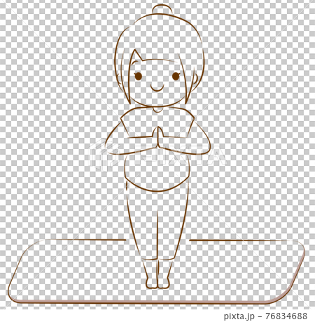 Line drawing illustration of a pregnant woman... - Stock Illustration ...