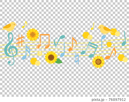 Summer music image illustrations, musical notes... - Stock Illustration ...