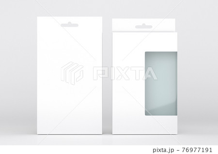 package blank white box euro slot hanger for...のイラスト素材 [76977191] - PIXTA