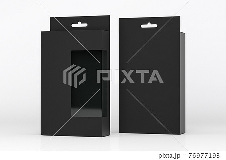 package blank black box euro slot hanger for...のイラスト素材 [76977193] - PIXTA