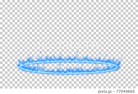 Blue flame magic circle - Stock Illustration [77049668] - PIXTA