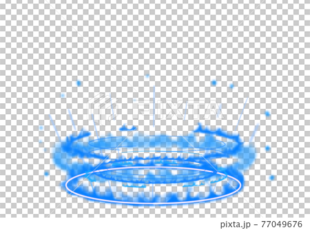 Blue flame magic circle - Stock Illustration [77049676] - PIXTA