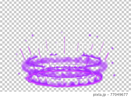 Purple flame magic circle - Stock Illustration [77049677] - PIXTA