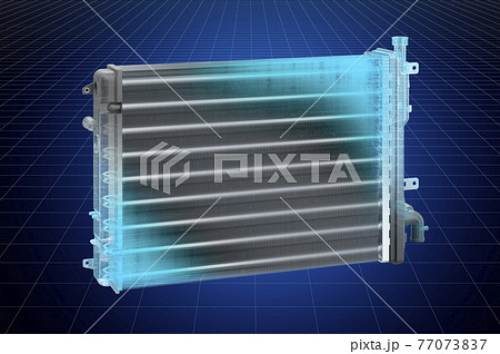 Visualization 3d cad model of car radiator,...のイラスト素材 [77073837] - PIXTA