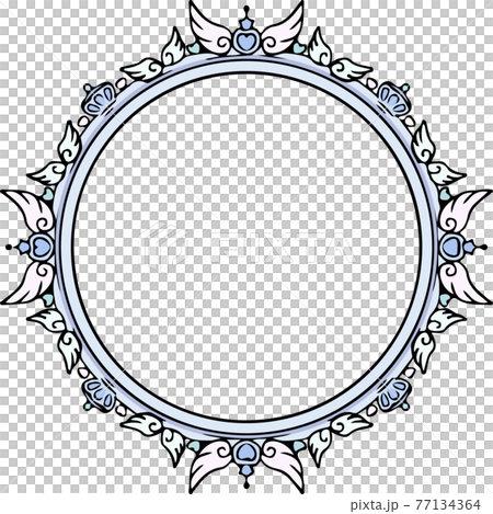 Antique and fancy frame white background light... - Stock Illustration ...
