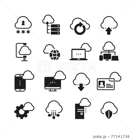 Cloud Computing Icon Set