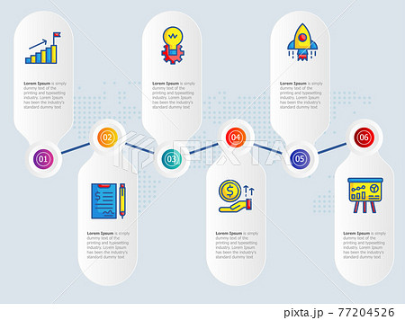abstract horizontal growth graph infographics...のイラスト素材 [77204526] - PIXTA