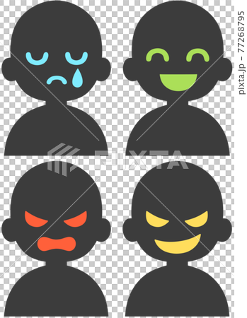 4 silhouettes - Stock Illustration [77268795] - PIXTA