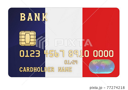 Bank credit card featuring French flag....のイラスト素材 [77274218] - PIXTA