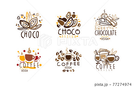 Sweet Chocolate Logo Original Design Set,...のイラスト素材 [77274974] - PIXTA
