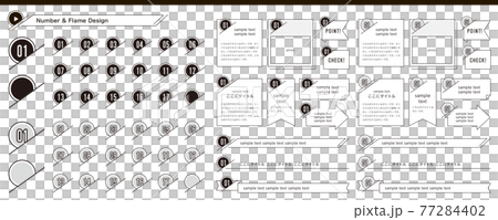 Frame design around numbers and titles - Stock Illustration [77284402 ...