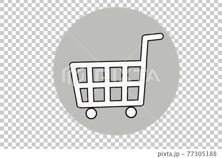 Shopping cart icon gray - Stock Illustration [77305188] - PIXTA