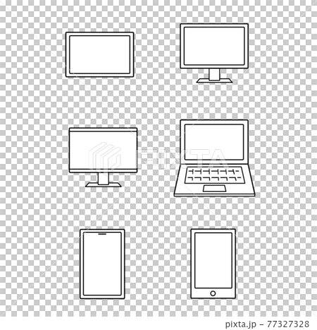 Simple illustration line drawing of the device - Stock Illustration ...