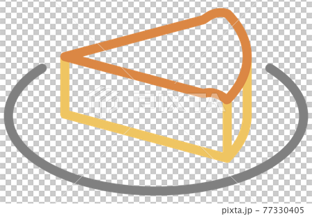 Cheesecake line drawing - Stock Illustration [77330405] - PIXTA