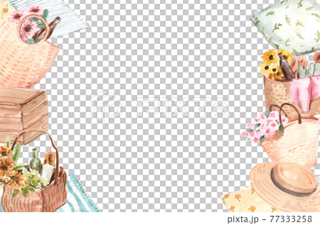 Spring cottagecore frame watercolor - Stock Illustration [77333258] - PIXTA