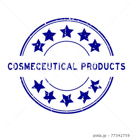 Grunge blue cosmeceutical products word with...のイラスト素材 [77342759] - PIXTA