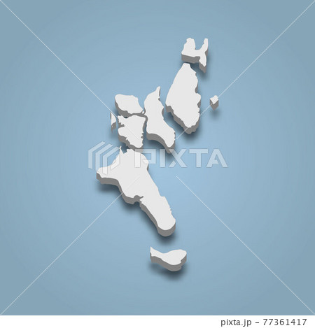 3d isometric map of Ritchie's Archipelago is an...のイラスト素材 [77361417 ...