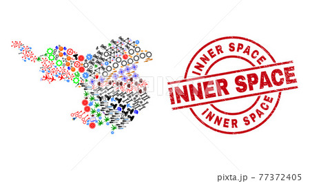 Inner Space Distress Watermark and Gerona...のイラスト素材 [77372405] - PIXTA