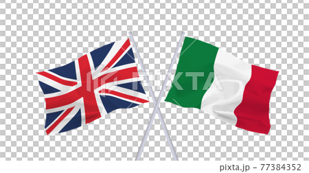 Italian and British flags - Stock Illustration [77384352] - PIXTA
