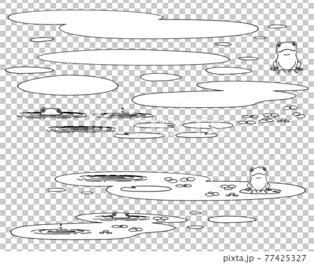 Puddle 01-Line drawing - Stock Illustration [77425327] - PIXTA