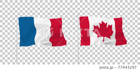 Canadian and French flags - Stock Illustration [77443297] - PIXTA