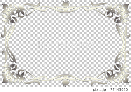 frame, decorative frame, floral - Stock Illustration [77445920] - PIXTA