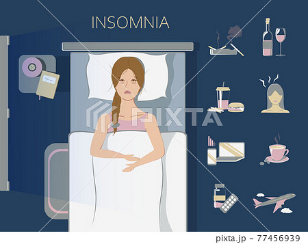 Insomnia vector illustrationのイラスト素材 [77456939] - PIXTA