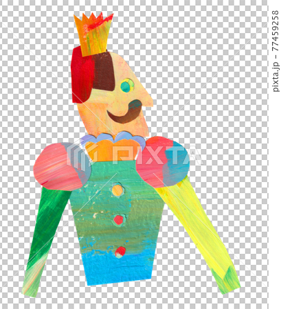 The blue-eyed king who seems to have come out... - Stock Illustration ...
