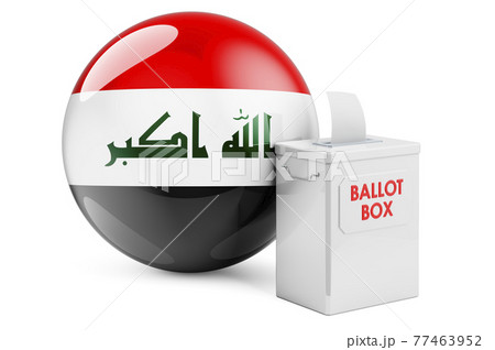 Ballot box with Iraqi flag. Election in Iraq....のイラスト素材 [77463952] - PIXTA